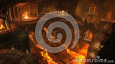 An Underground Cavern Transformed Into A Magnificent Dwarven Forge ...