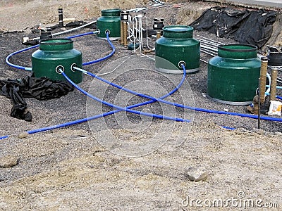 Underground Fuel Tank Installation Stock Photo | CartoonDealer.com ...
