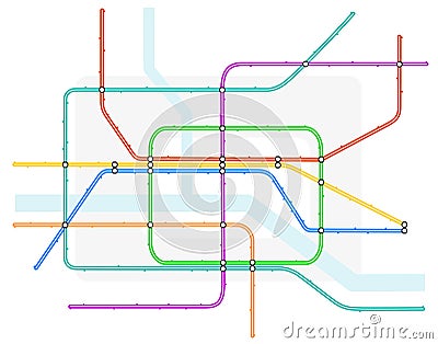 Underground Map Cartoon Vector | CartoonDealer.com #9304869