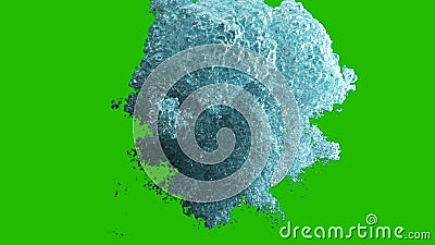 Underwater Explosion. a Splash of Water Exploding from the Center with ...