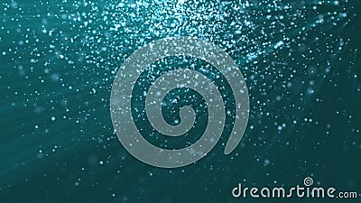 Underwater Liquid Particles and Light Beams Motion Background Stock ...