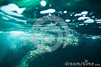 Underwater Sea Bubbles Background Royalty-Free Stock Photography ...