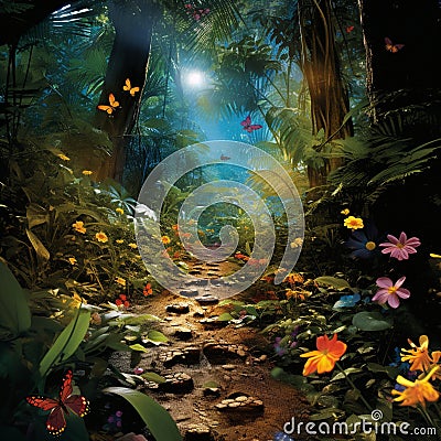 Undiscovered Footprints Royalty-Free Cartoon | CartoonDealer.com #292732322