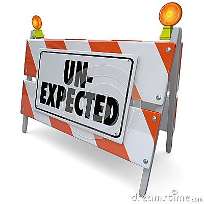 Unexpected Surprising Development Shocking Road Barrier Royalty-Free ...