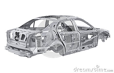Unibody Car Chassis Frame Isolated Stock Photo | CartoonDealer.com ...