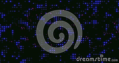 Digital Abstract Background Animation of Blue Pixel Dot Gradation Stock ...