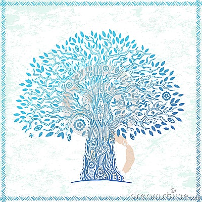 Unique Ethnic Tree Of Life Stock Vector - Image: 41040785