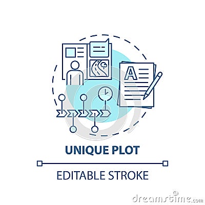 Unique Plot Concept Icon Vector Illustration | CartoonDealer.com #200435336