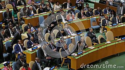 United Nations General Assembly Stock Video - Video of headquarters ...