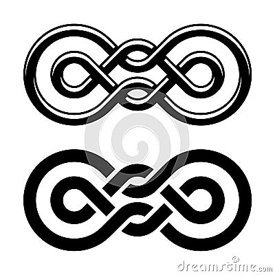 Unity Knot Black White Symbol Vector Illustration | CartoonDealer.com ...