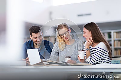 Students Working In The Library At Campus Royalty-Free Stock Photo ...