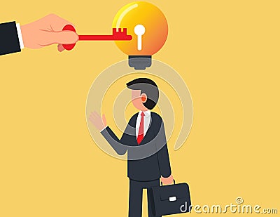 Unlock Ideas And Potential Achievement. Vector Illustration ...