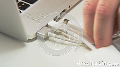 Unplugging All Cables from a Computer Stock Footage - Video of plug ...