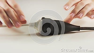 Unplugging A Cable From A Computer Stock Footage - Video of digital ...