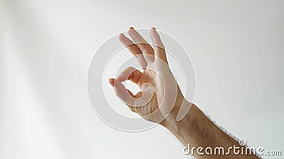 Unrecognizable Man Shows Approved Sign. Hand Sign, Body Language Stock ...