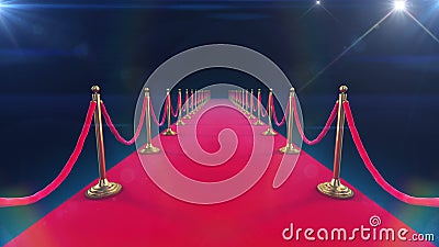Unrolling Red Carpet Animation and Paparazzi Camera Flashes Stock Video ...