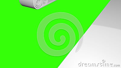 Unrolling Ribbon Strips Diagonal Transition Modern Green Screen Chroma ...