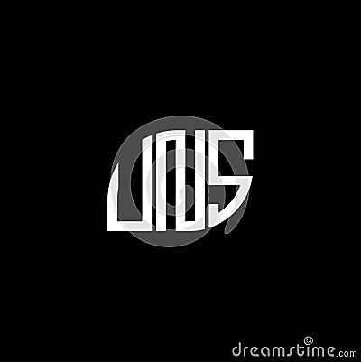 UNS Letter Logo Design On Black Background. UNS Creative Initials ...