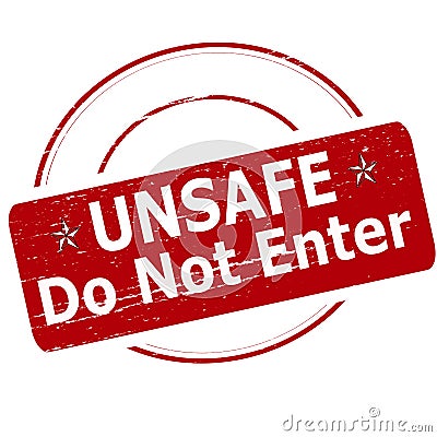 Unsafe Do Not Enter Royalty-Free Cartoon | CartoonDealer.com #92089877