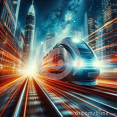 Unstoppable Train An Unstoppable Train Speeding Through The Trac ...