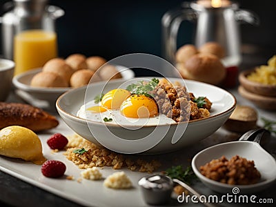 Michelin Starred Breakfast In Premium Restaurant And Hotel With Studio ...