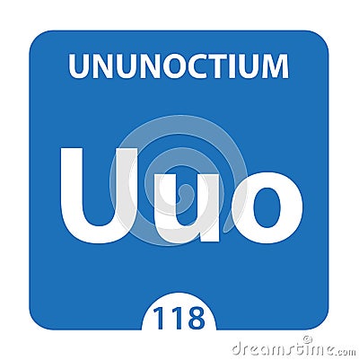 Ununoctium Chemical 118 Element Of Periodic Table. Molecule And ...