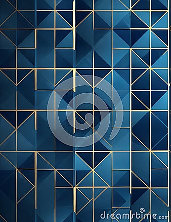 Unveiling The Luxurious Dark Blue And Gold Geometric Pattern Background ...