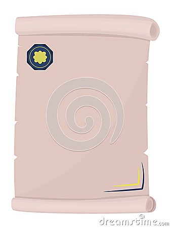 Unwrapped Roll Of Craft Paper Cartoon Vector | CartoonDealer.com #253300833
