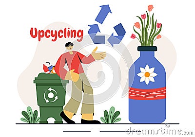 Upcycling Vector Illustration Featuring The Process And Techniques Of ...