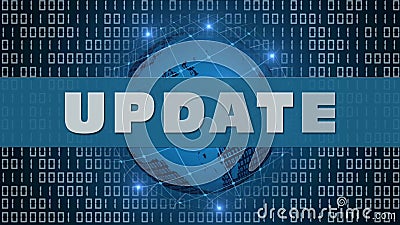 UPDATE - White Flickering Lettering in Front of Earth Globe with ...