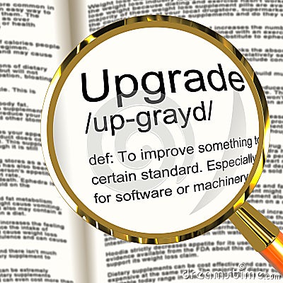 Upgrade Definition Magnifier Showing Software Update Or Installa ...