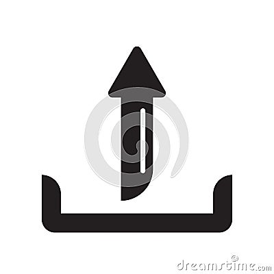 Uploading File Icon Vector Sign And Symbol Isolated On White Background ...