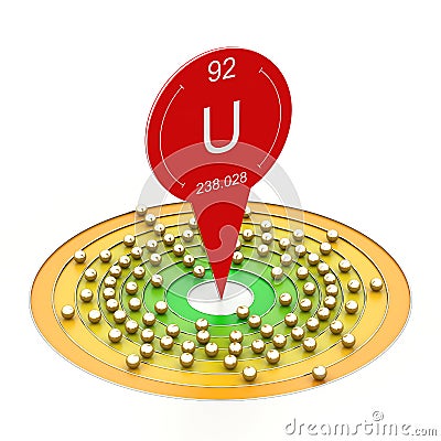 Uran Elektronenkonfiguration Stock Abbildung - Bild: 49451976