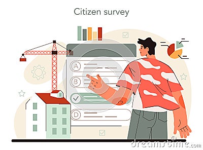 Urbanist Concept. Architect Studying And Developing Urban Structure ...