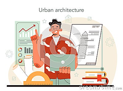 Urbanist Concept. Architect Studying And Developing Urban Structure ...