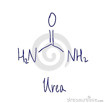 Urea Chemical Structure. Vector Illustration Hand Drawn | CartoonDealer ...