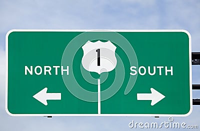 US 1 Road Sign Stock Photos - Image: 18745303