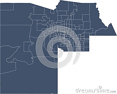 Maricopa Map With Zip Codes Vector Illustration | CartoonDealer.com ...