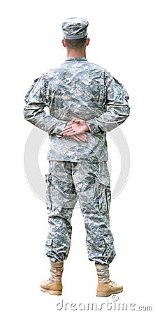 US Army Soldier In Parade Rest Position. Royalty Free Stock Image ...
