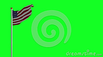 USA flag on green screen stock footage. Video of patriotism - 179578972
