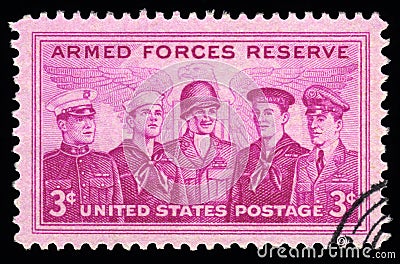 USA Vintage Postage Stamp Armed Forces Reserve Royalty Free Stock Image ...