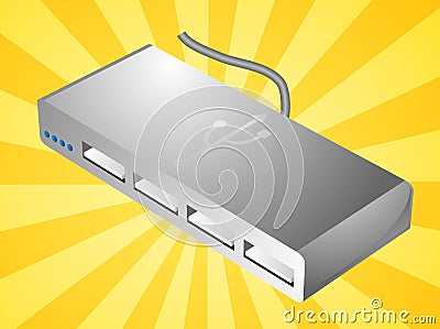 USB Hub Illustration | CartoonDealer.com #6864544