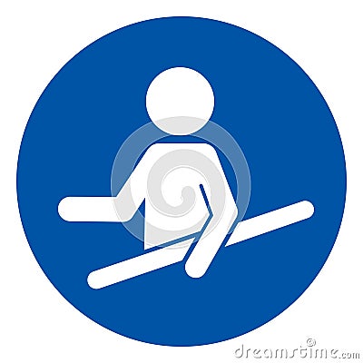 Use Handrail Symbol Sign,Vector Illustration, Isolated On White ...