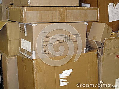 Used Cardboard Boxes. Royalty-Free Stock Photo | CartoonDealer.com ...