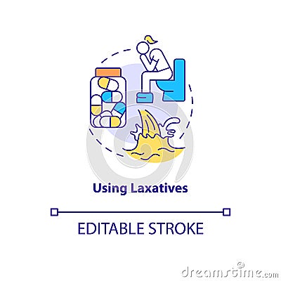 Using Laxatives Concept Icon Cartoon Vector | CartoonDealer.com #237333679