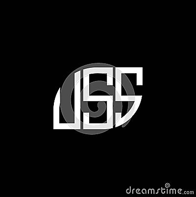 USS Letter Logo Design On Black Background. USS Creative Initials ...
