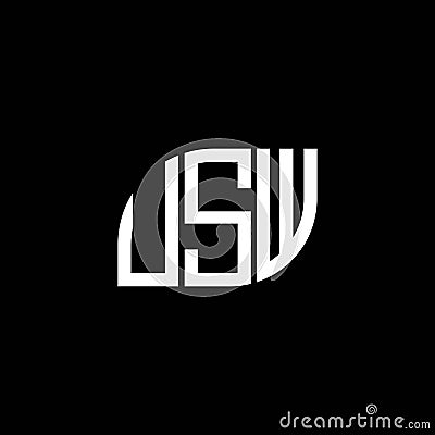 USW Letter Logo Design On Black Background. USW Creative Initials ...