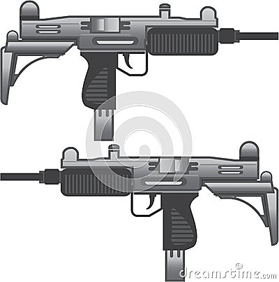 Uzi Gun Vector | CartoonDealer.com #71033653