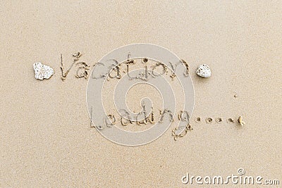 Vacation Loading Writing On The Sand, Message On The Sand Background ...