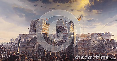 Val van Constantinopel stock footage. Video of museum - 72940942